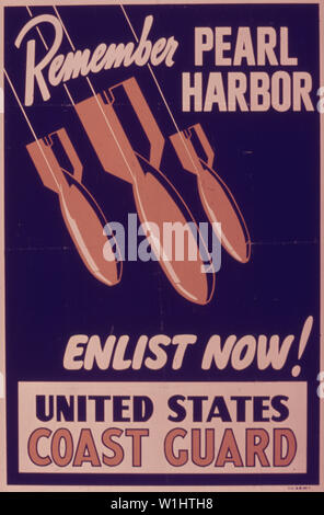 REMEMBER PEARL HARBOR. ENLIST NOW. UNITED STATES COAST GUARD Stock ...