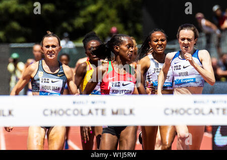 Laura Muir winning the 1500 meters at the European Athletics ...