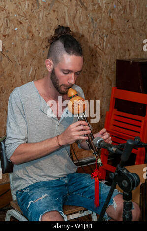 Cucurbit flute,Hulusi,musical instrument of the Chinese Dai ethnic ...