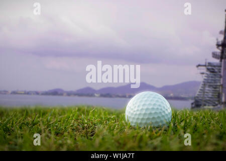 golf-ball on course aboard ship Stock Photo - Alamy
