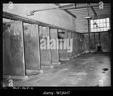 Some of the showers in the bathouse for miners. Tennessee Coal, Iron ...