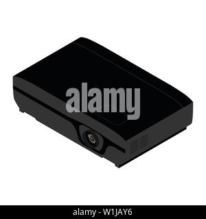 Projector isometric view. Realistic video projector Stock Vector Image ...