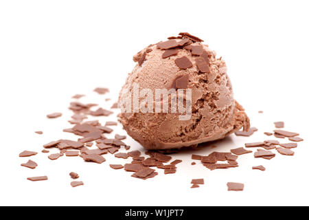 side view melted chocolate flavor popsicle on blue background Stock ...