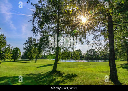 Summer at the lake, Germeringer See in Germering, Germany Stock Photo ...