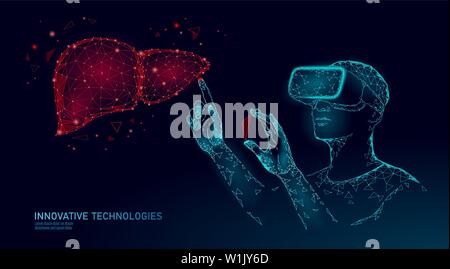 Human liver futuristic medical hologram vector illustration. Liver 3d ...