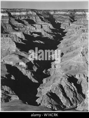 View with shadowed ravine, ''Grand Canyon from South Rim, 1941 ...