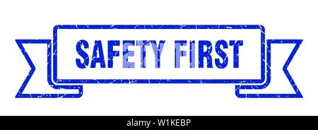 safety first label. safety first blue band sign. safety first Stock ...