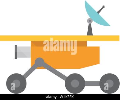 Space rover icon in single grey color. Vehicle, exploration, planet ...