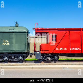 Paducah, Kentucky, USA. An Illinois Central steam locomotive, #1518, a ...