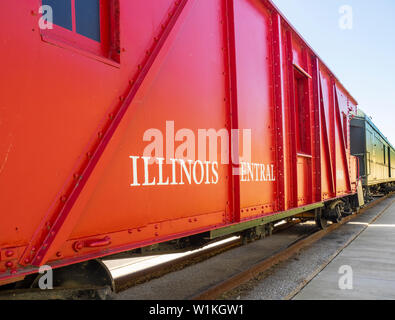Paducah, Kentucky, USA. An Illinois Central steam locomotive, #1518, a ...