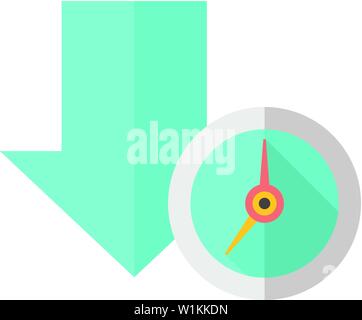 Download queue icon in flat outlined grayscale style. Vector ...