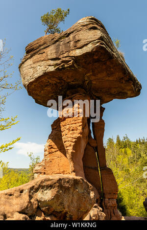 The Teufelstisch, Devils Table, in Dahn Rhineland-Palatinate Germany is ...
