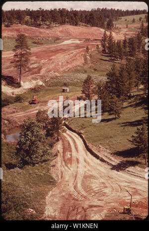 Construction of a strip mine by the Westmoreland Coal Company near ...