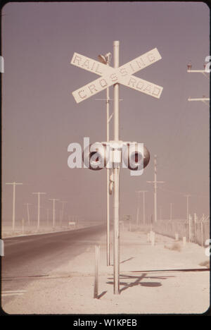 White-dust-on-railroad-crossing-has-floated-over-from-gypsum-plant-at ...