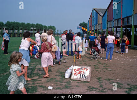 Donkey rides in Butlins Holiday Camp, Pwllheli, North Wales Stock Photo ...