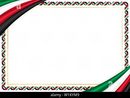 Border made with Kuwait national colors. Template elements for your ...