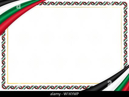 Border made with Palestine national colors. Template elements for your ...