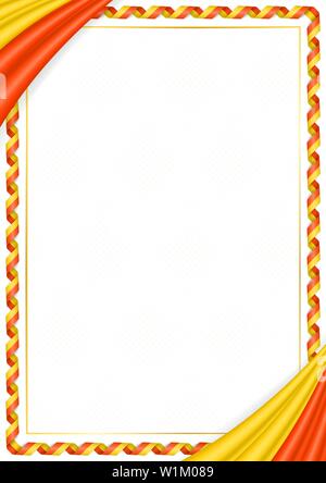Border made with Bhutan national colors. Template elements for your ...