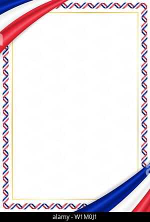 Border made with France national colors. Template elements for your ...