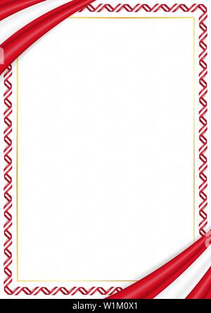 Horizontal frame and border with Peru flag, template elements for your ...