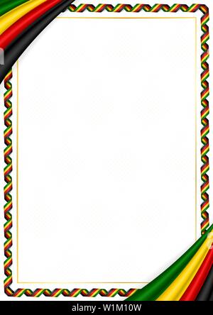 Border made with Zimbabwe national colors. Template elements for your ...