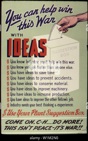 You Can Help Win this War with Ideas Stock Photo - Alamy