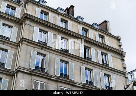 Traditional French Architecture with Typical Windows and Balconies in ...