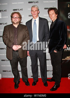 Ross Katz, Lt Colonel Mike Strobl and Kevin Bacon attend the screening ...