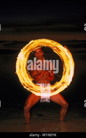 Fire dancing Tiki Village Moorea French Polynesia Stock Photo - Alamy
