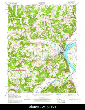 Aurora, Indiana, map 1966, 1:24000, United States of America by ...
