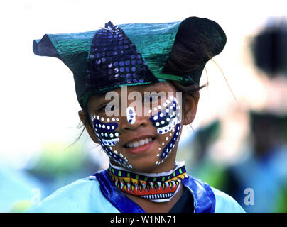 Philippines Cebu Cebu City Sinulog festival. Colourful Sinulog masks on ...