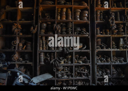 A view of the scrap materials inside a scrap shop in Srinagar ...
