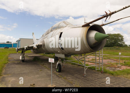 Sukhoi SU-17 M a former Soviet Union fighter aircraft lying derelict at ...
