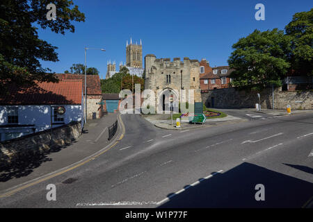 Pottergate Arch, Lincoln. UK Remains of the south-east gateway of the ...