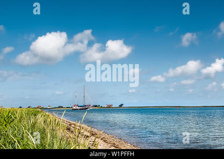 View towards Graswarder peninsula, Heiligenhafen, Baltic coast ...