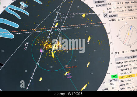 Ship radar display with AIS Stock Photo - Alamy