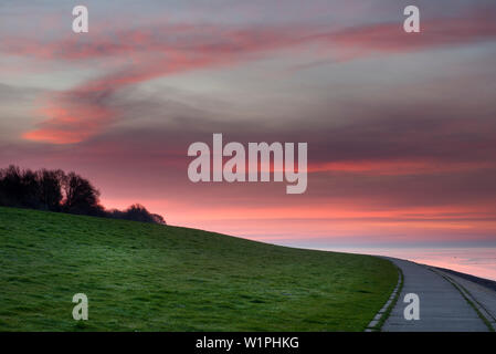 Dawn at the Jade Bay, Wattenmeer National Park, German North Sea ...