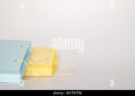 Colorfull empty Paper shopping bag on isolated background Stock Photo ...