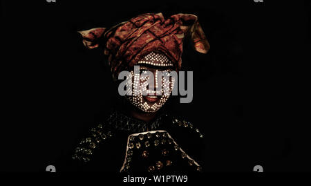 Yakan bride with traditional make up, skin decoration, Basilan Island ...