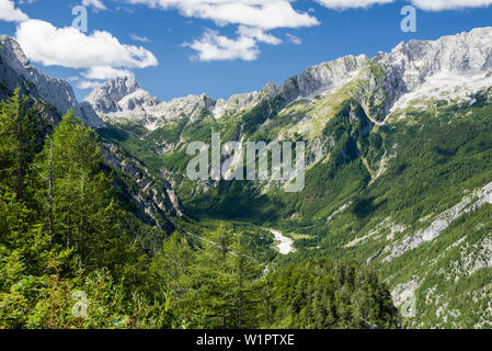 Slovenia mountains, Mangart valley. View to passo di Predel Stock Photo ...