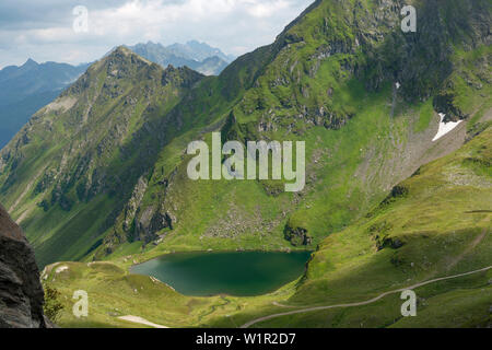 Lake Schwarzsee, Mt. Hochjoch, Verwall, Montafon, Bludenz, Vorarlberg ...
