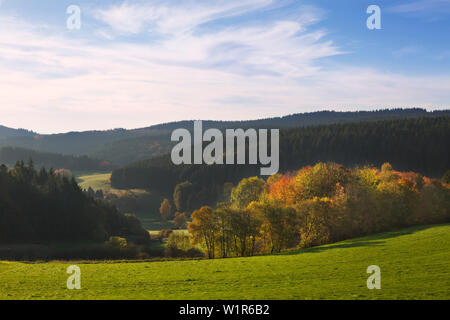 Landscape near Nuerburg, Eifel, Rhineland-Palatinate, Germany Stock ...