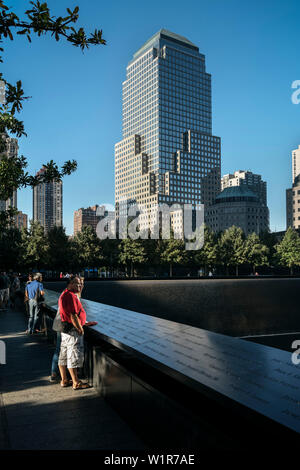 base basins of collapsed 9/11 World Trade Center, WTC Memorial ...