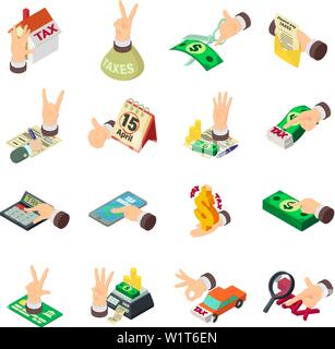 Index icons set, isometric style Stock Vector Image & Art - Alamy