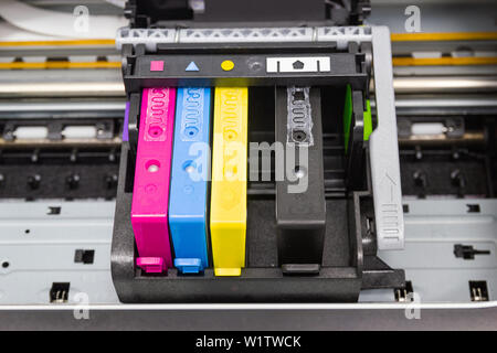the color printer inkjet cartridge of the printer inject Stock Photo ...