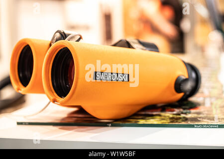 Poznan, Poland, Feb 2019 Swarovski binoculars high-quality optical ...