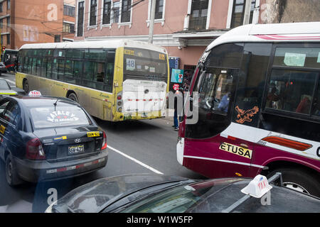 Peru. Lima. daily life. traffic Stock Photo - Alamy