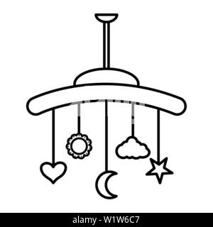 mobile pendant baby toy accessory vector illustration design Stock ...