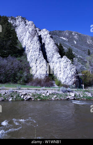 Devil's Slide in Weber Canyon along Interstate 84 and the Weber River ...