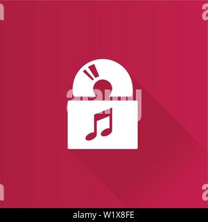 Music album icon in Metro user interface color style. Music release ...
